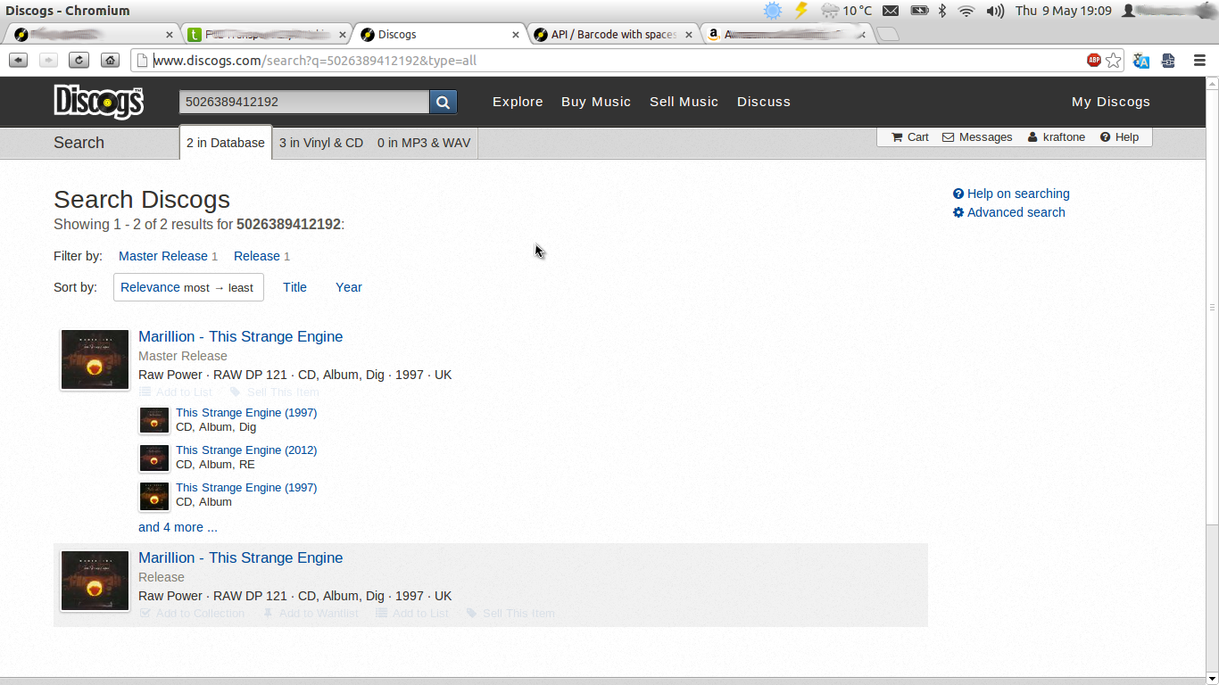 Discogs Forum - Barcode with spaces